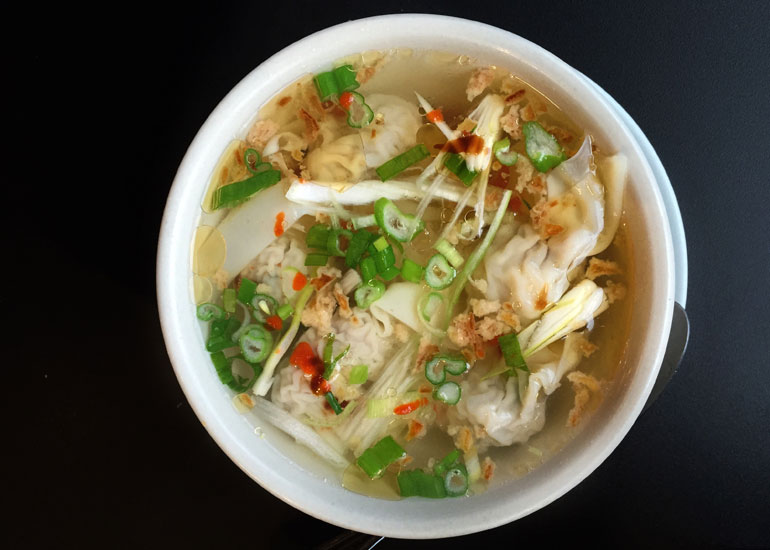 A Steaming Won Tun Soup At Five Elements On The Drive – Scout Magazine