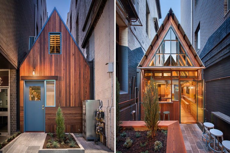Narrow, Cabin-Inspired ‘Pink Moon Saloon’ Plugs Australian Alleyway ...