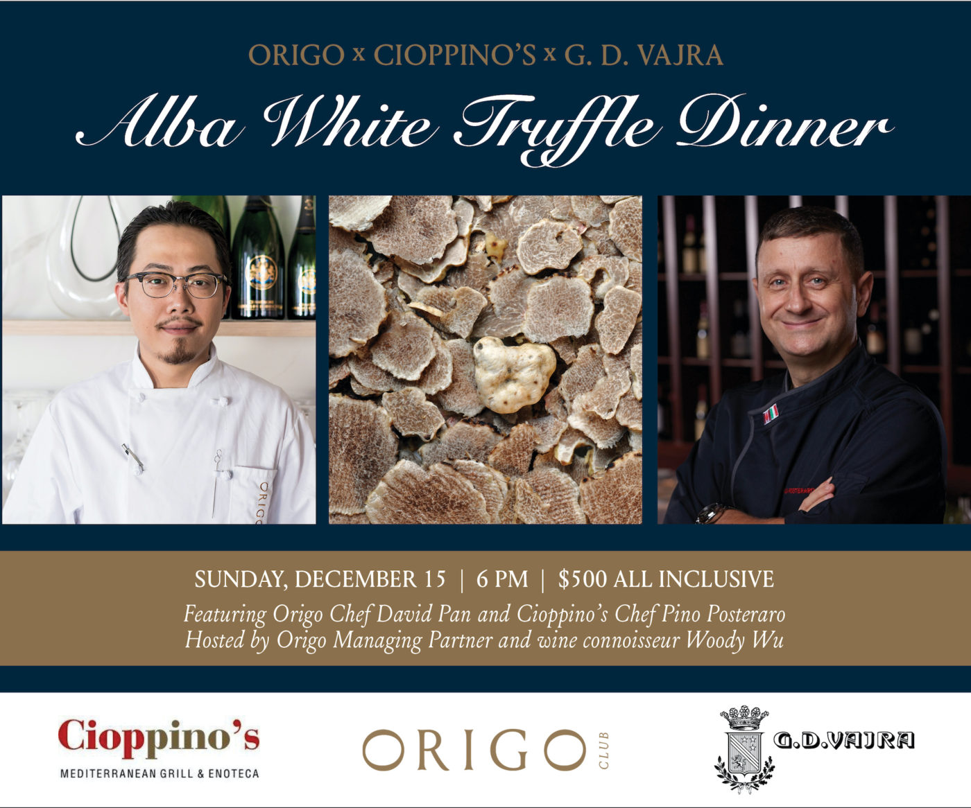 Origo Club Welcomes Cioppino’s Pino Posteraro for Alba White Truffle ...